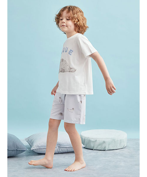 KIDS】【接触冷感】あざらし柄ショートパンツ|gelato pique KIDS】【接触冷感】あざらし柄ショートパンツ|gelato pique